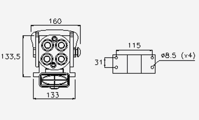 Faster | P508G | MultiFaster 4 lines, size 08, "G" type, with greaser and Zinc-Nickel plating