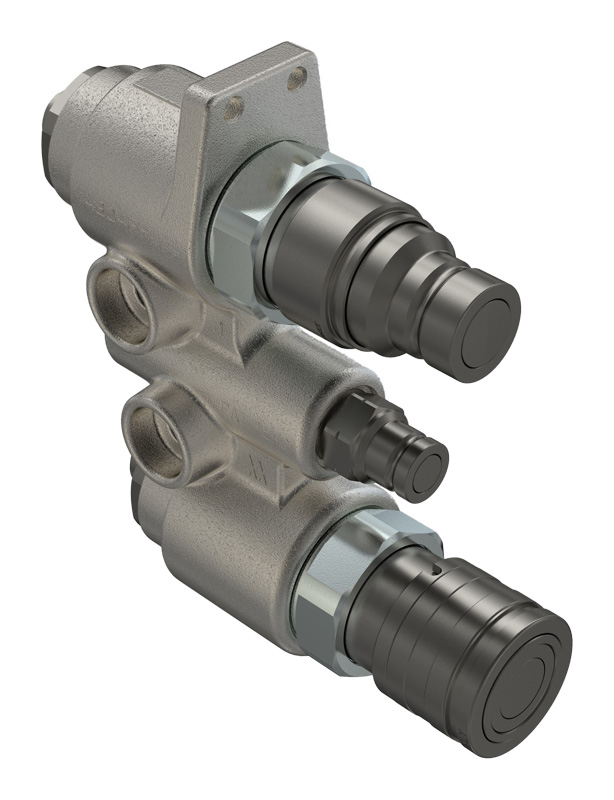 Faster Auxiliary Lines Block 3 Ports Castings With Couplings For faster-auxiliary-lines-block-3-ports-castings-with-couplings-for